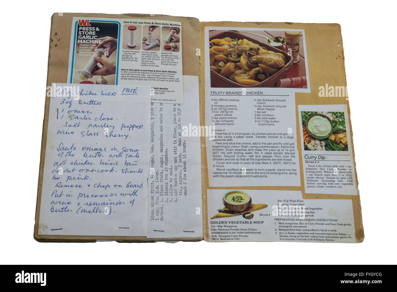Schwartz scrap recipe book hi-res stock photography and images - Alamy