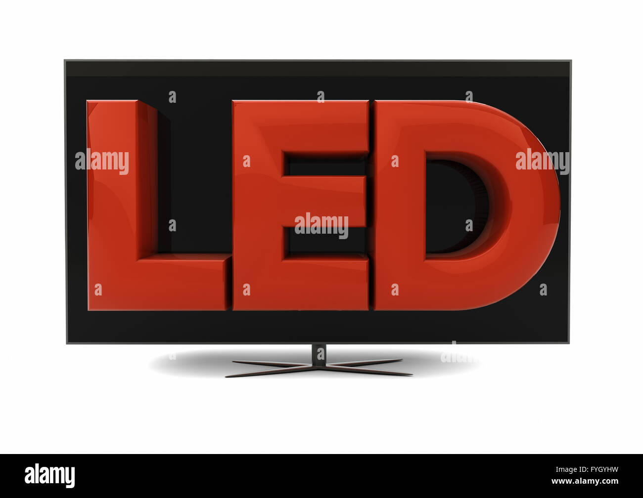 render of the text led on a screen Stock Photo - Alamy