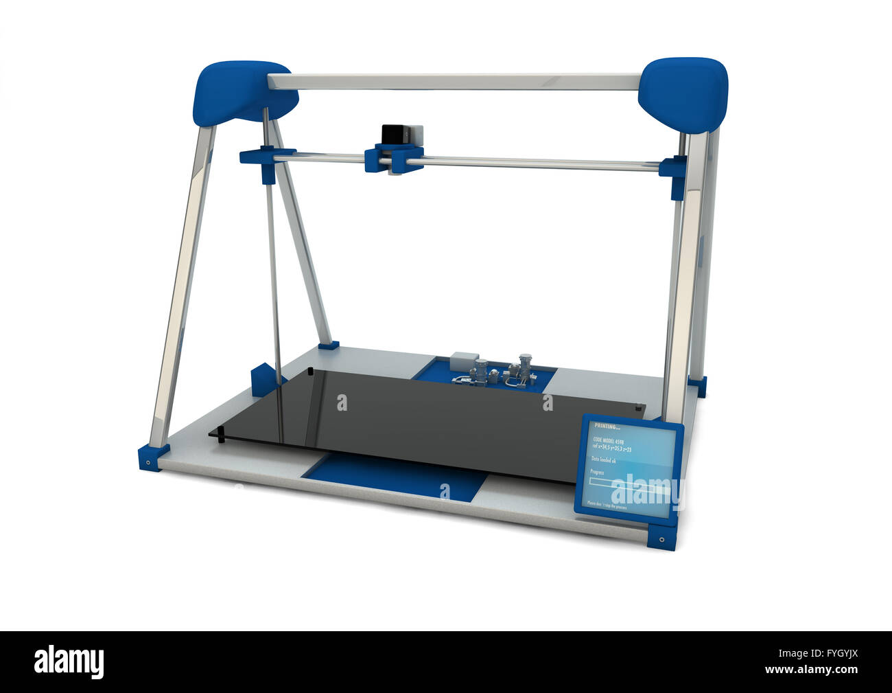 Modern blue 3d printer Cut Out Stock Images & Pictures - Alamy