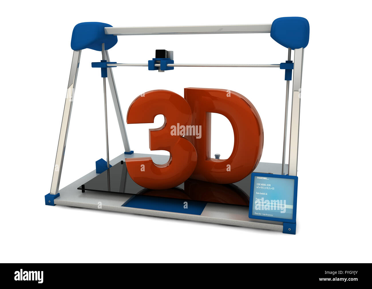 render of a 3d printer with text 3d Stock Photo - Alamy
