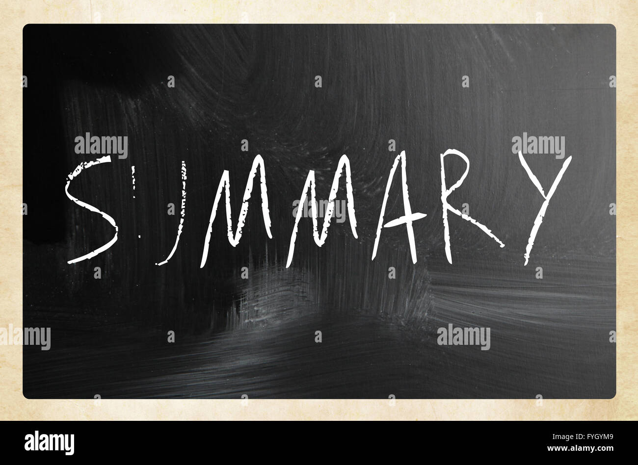 Summary hi-res stock photography and images - Alamy