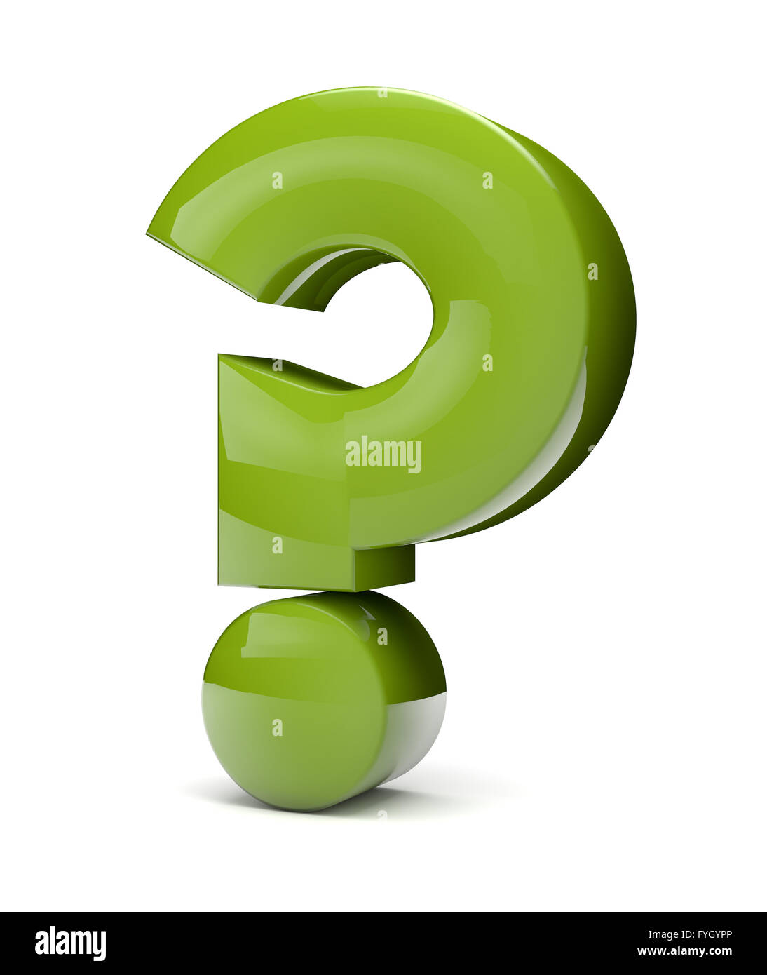 render of a green question sign Stock Photo - Alamy