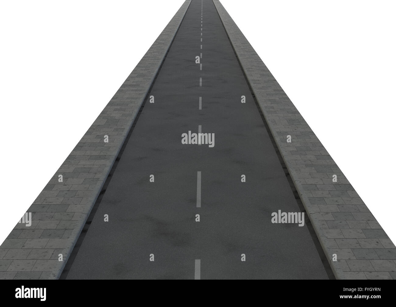 render of an isolated road Stock Photo - Alamy