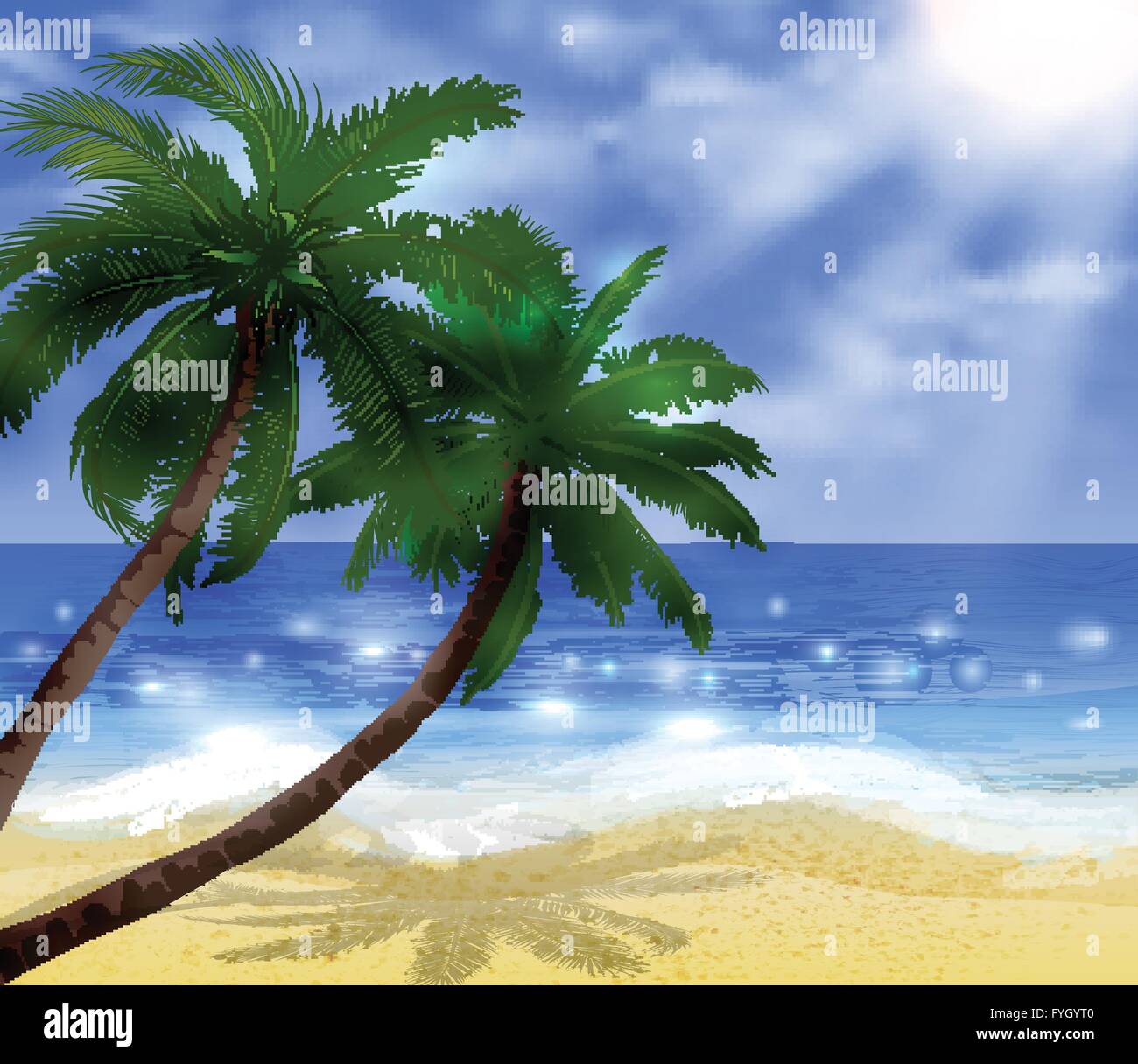 Vector tropical beach Stock Vector Image & Art - Alamy