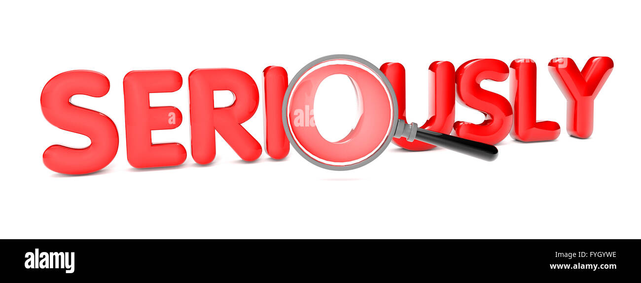 seriously text isolated on white background Stock Photo - Alamy