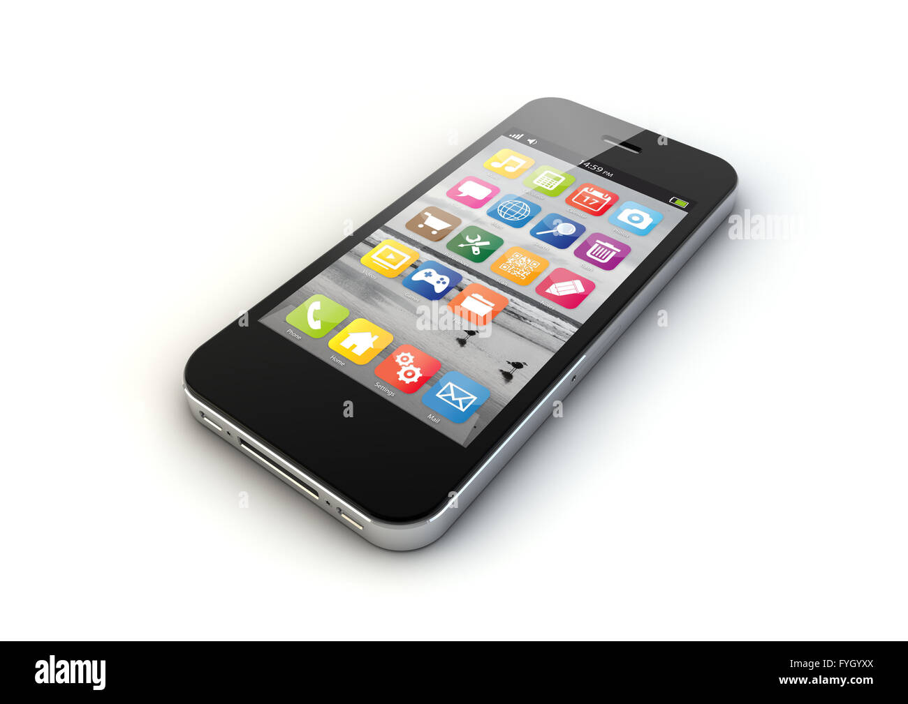 Cell phone icon set Cut Out Stock Images & Pictures - Alamy