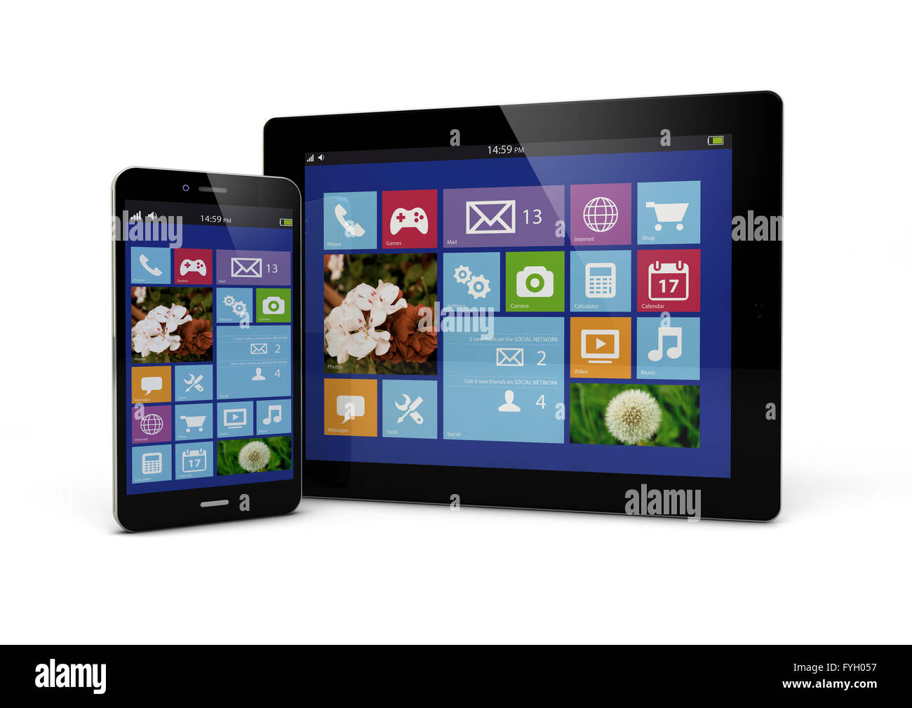 Render group devices Cut Out Stock Images & Pictures - Alamy