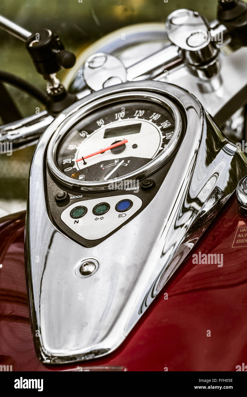 shiny chrome plated motorcycle Stock Photo - Alamy