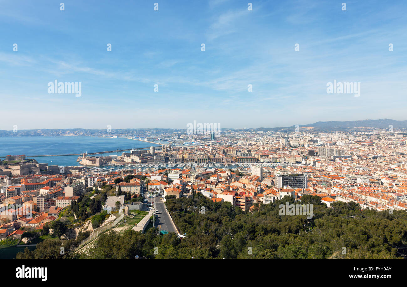 Marseille france panorama from hill hi-res stock photography and images ...