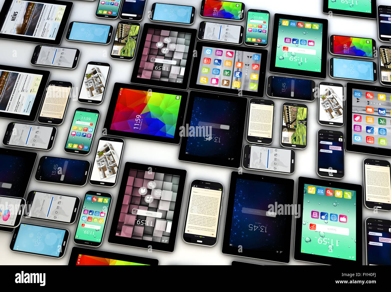 Mobility and modern wireless telecommunication technology concept ...