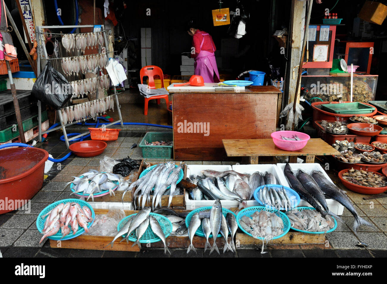 South Korea, Busan, fish market Stock Photo - Alamy