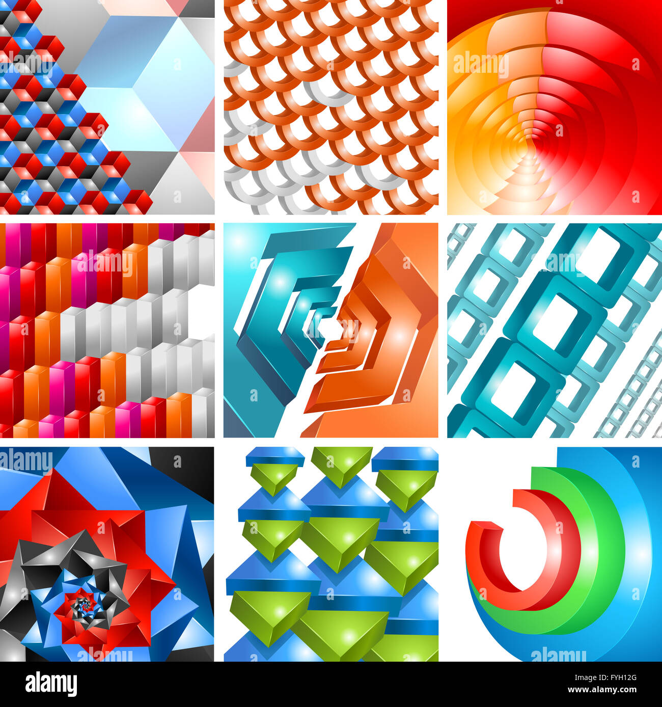 vector 3d background abstract design set Stock Photo - Alamy