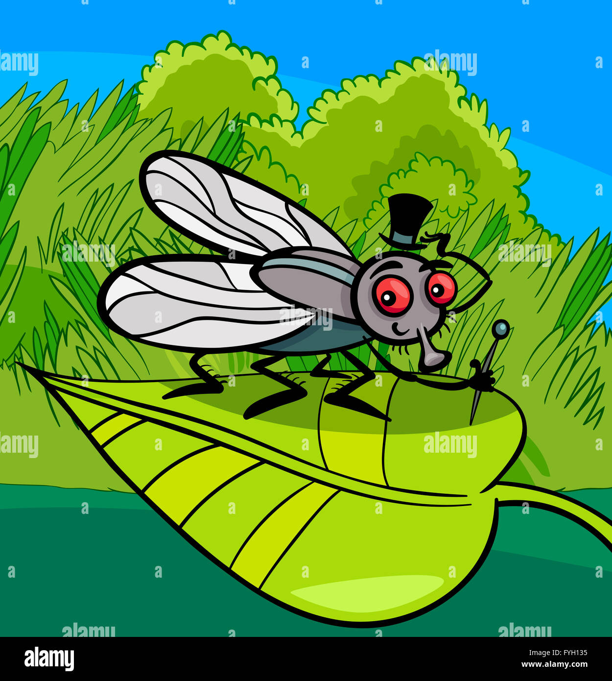 Stick insect cartoon character hi-res stock photography and images - Alamy