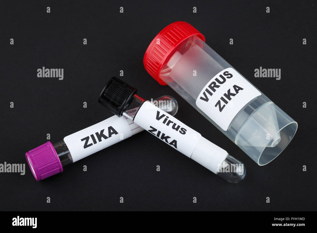 Zika virus concept photo with test tube on black background Stock Photo ...