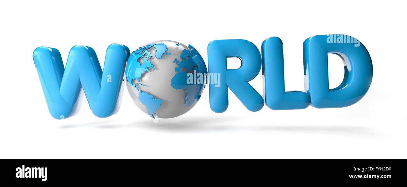 render of the text world Stock Photo - Alamy