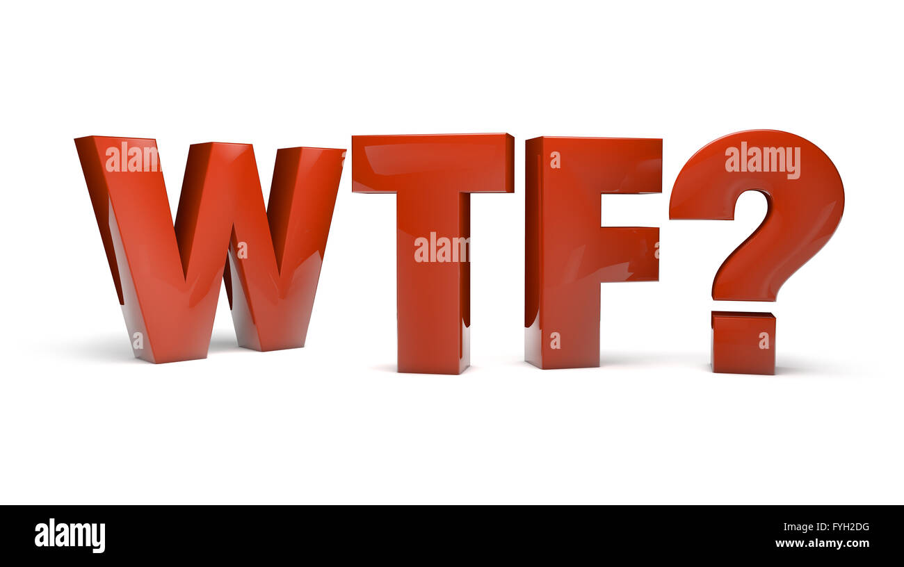 Surprise concept: letters WTF as abbreviation of big surprise Stock ...