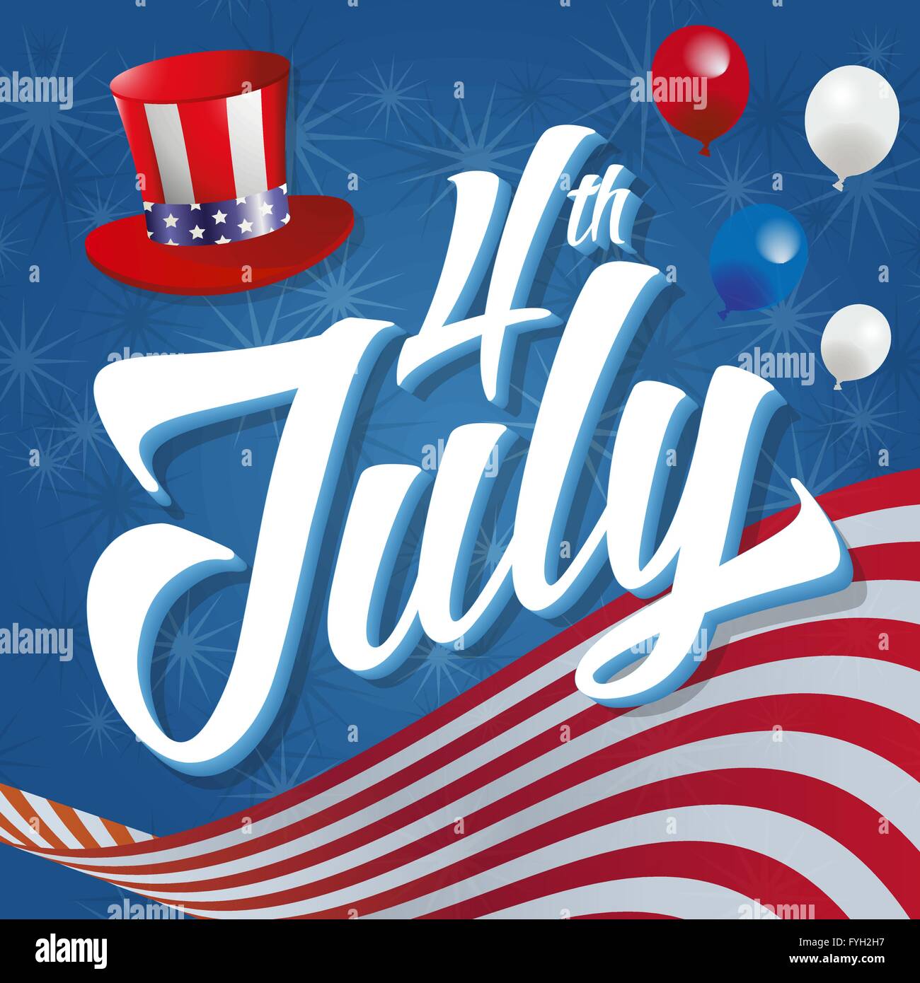 Fourth of July Stock Vector Image & Art - Alamy
