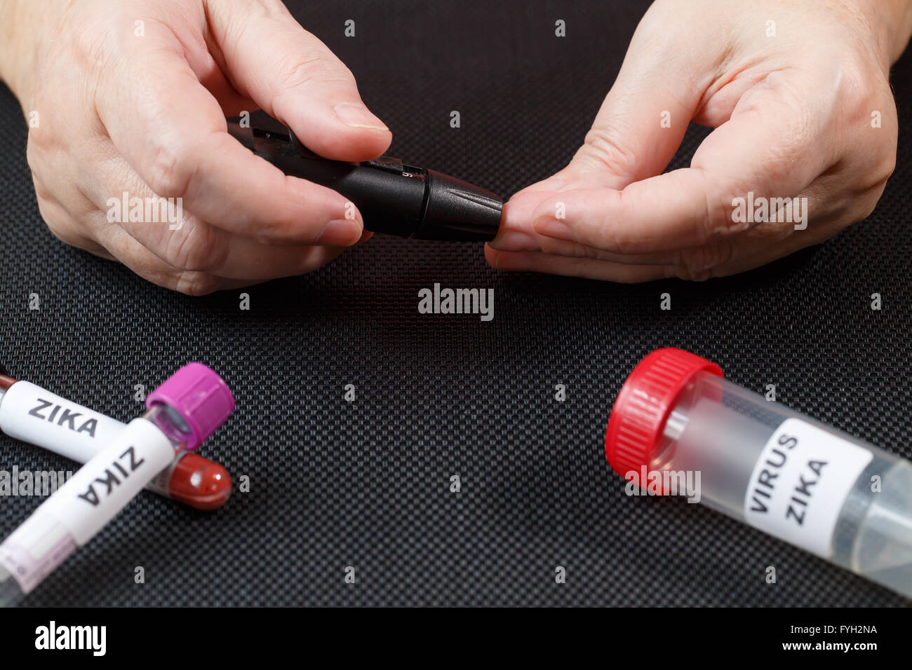 Zika virus concept footage with test tube on black background Stock ...