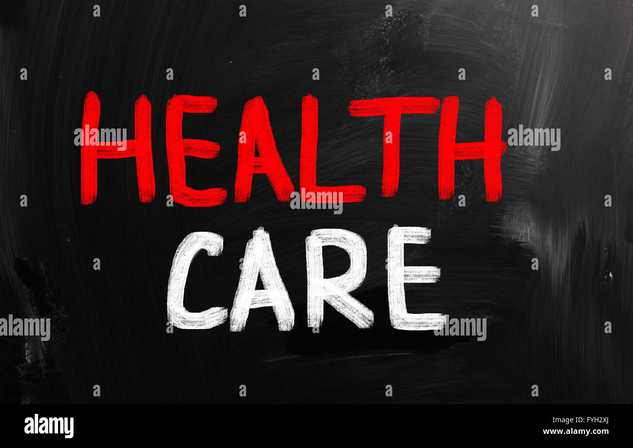 Health concept handwritten with chalk on a blackboard Stock Photo - Alamy