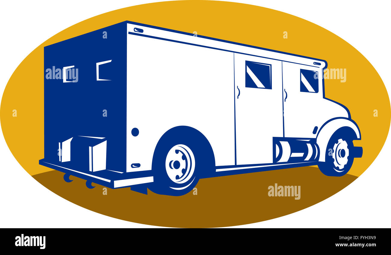 armored car viewed from rear right side Stock Photo - Alamy