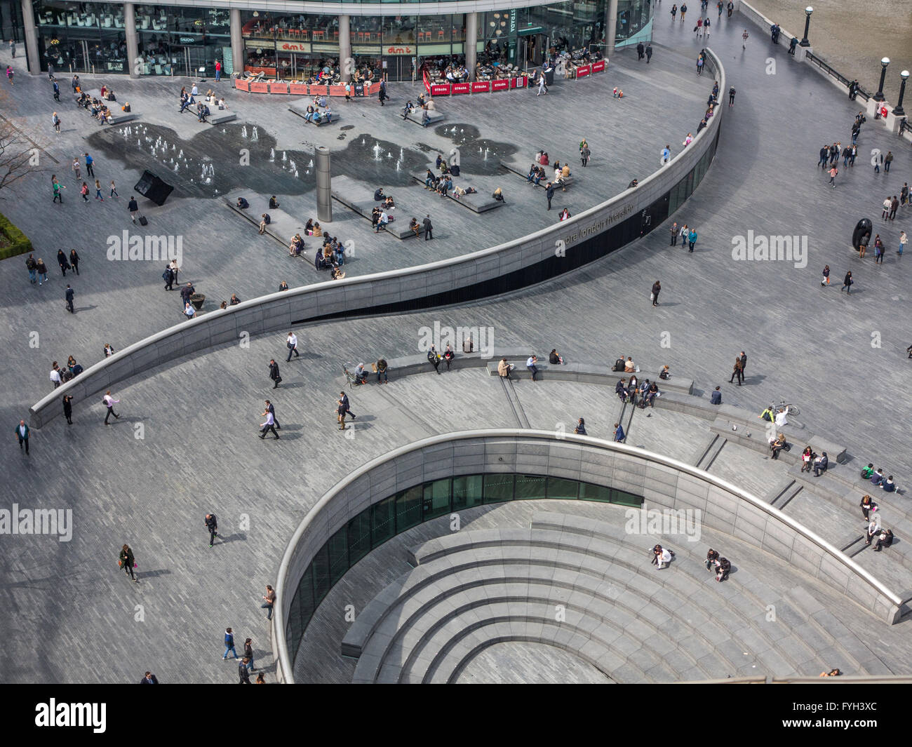 Looking down on people from City Hall in central London Stock Photo - Alamy