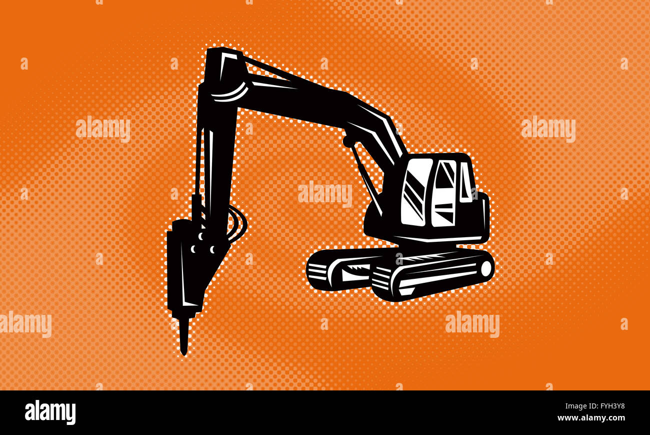 construction digger mechanical excavator Stock Photo - Alamy