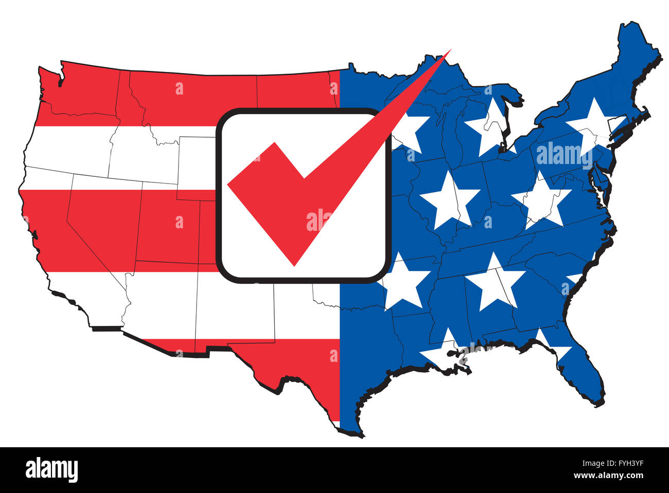 American election map of USA Stock Photo - Alamy