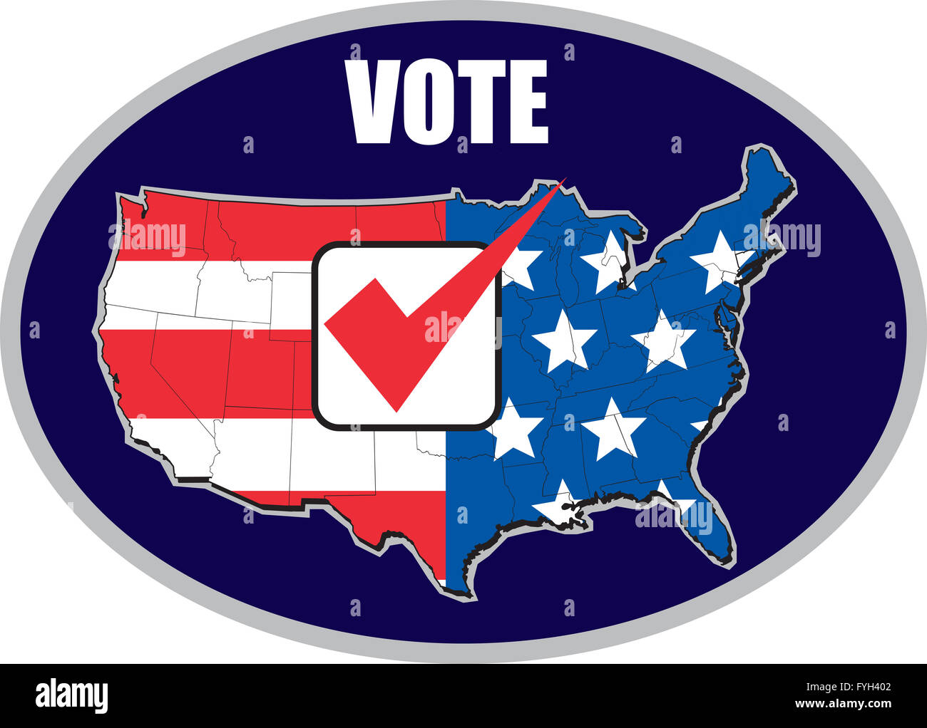 American election map of USA vote Stock Photo - Alamy