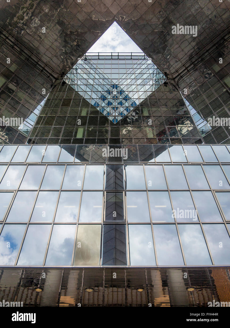 Symmetrical windows at PWC Stock Photo - Alamy