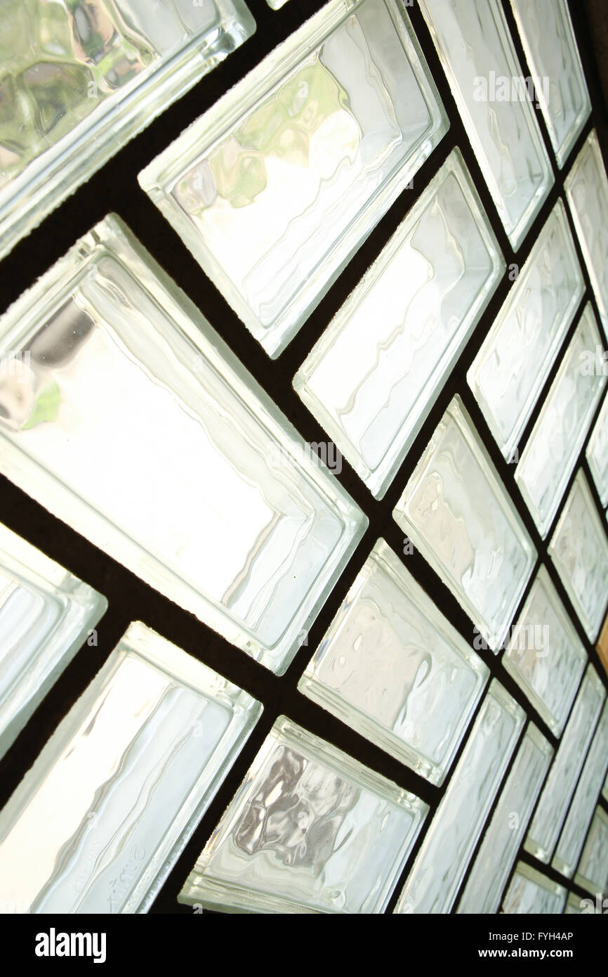 Glass brick wall Stock Photo - Alamy