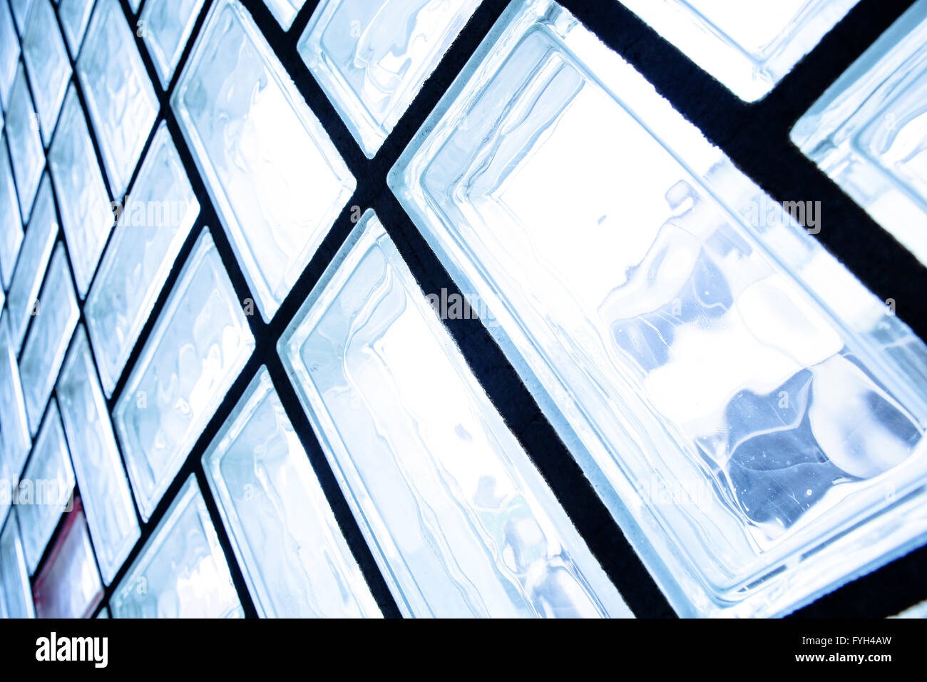 Glass brick wall Stock Photo - Alamy