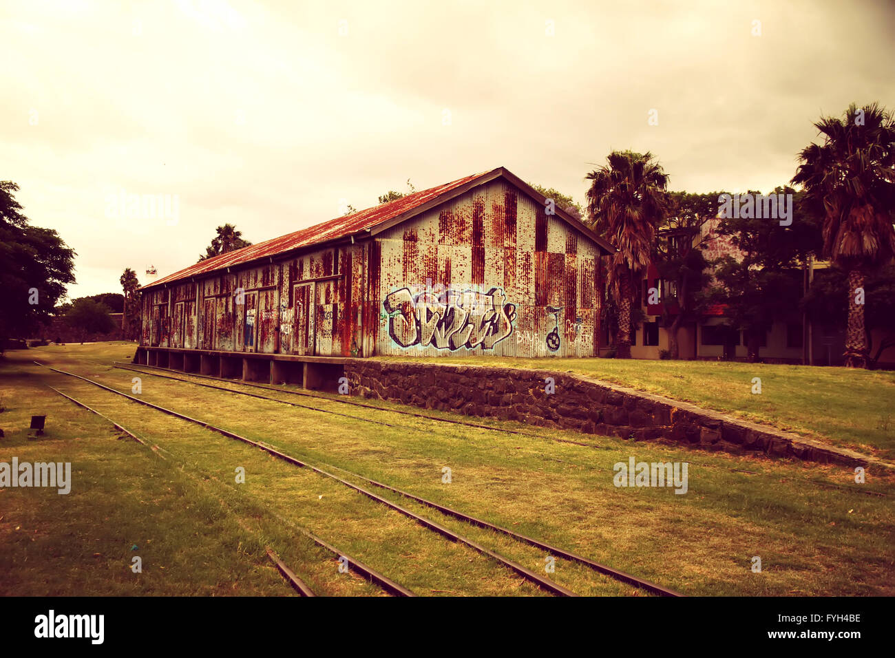 Abandoned Train station Stock Photo - Alamy