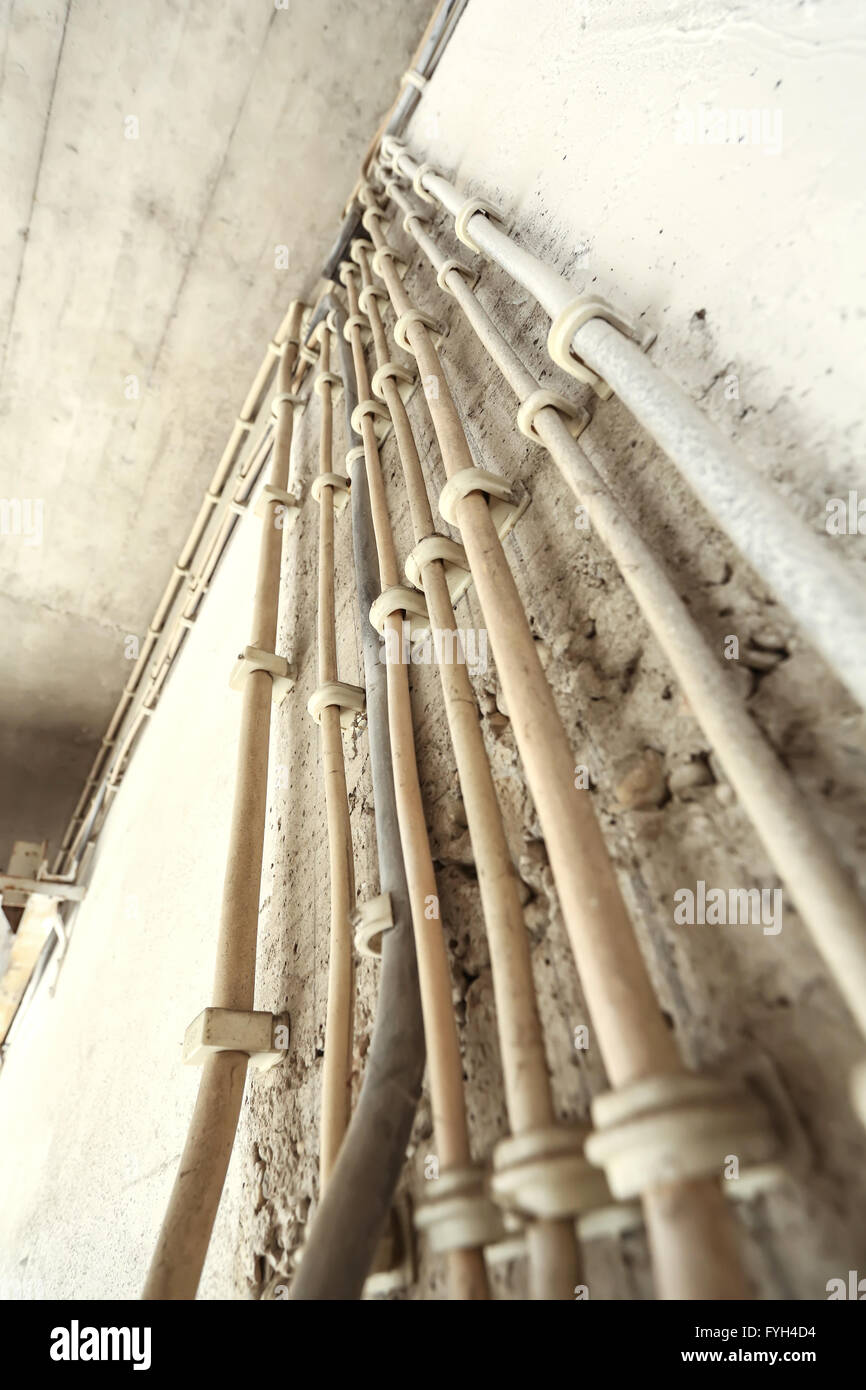 Old electricity cables Stock Photo - Alamy