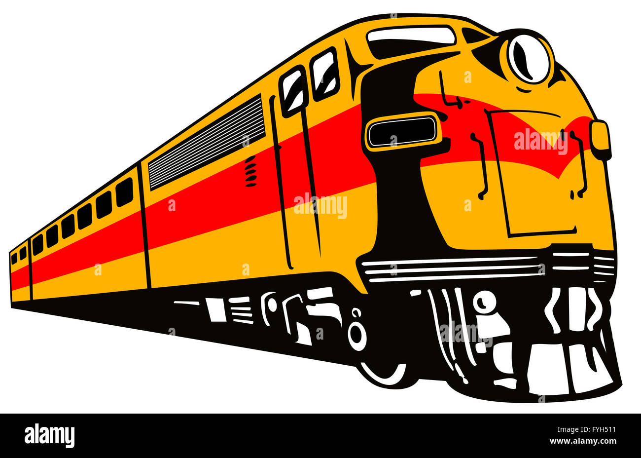 Diesel freight train Cut Out Stock Images & Pictures - Alamy