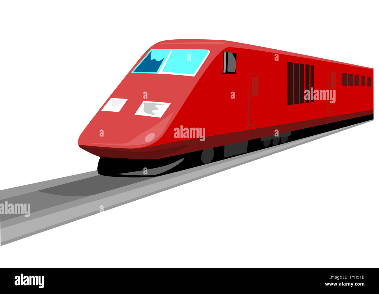 Red Train Front View Stock Photo - Alamy