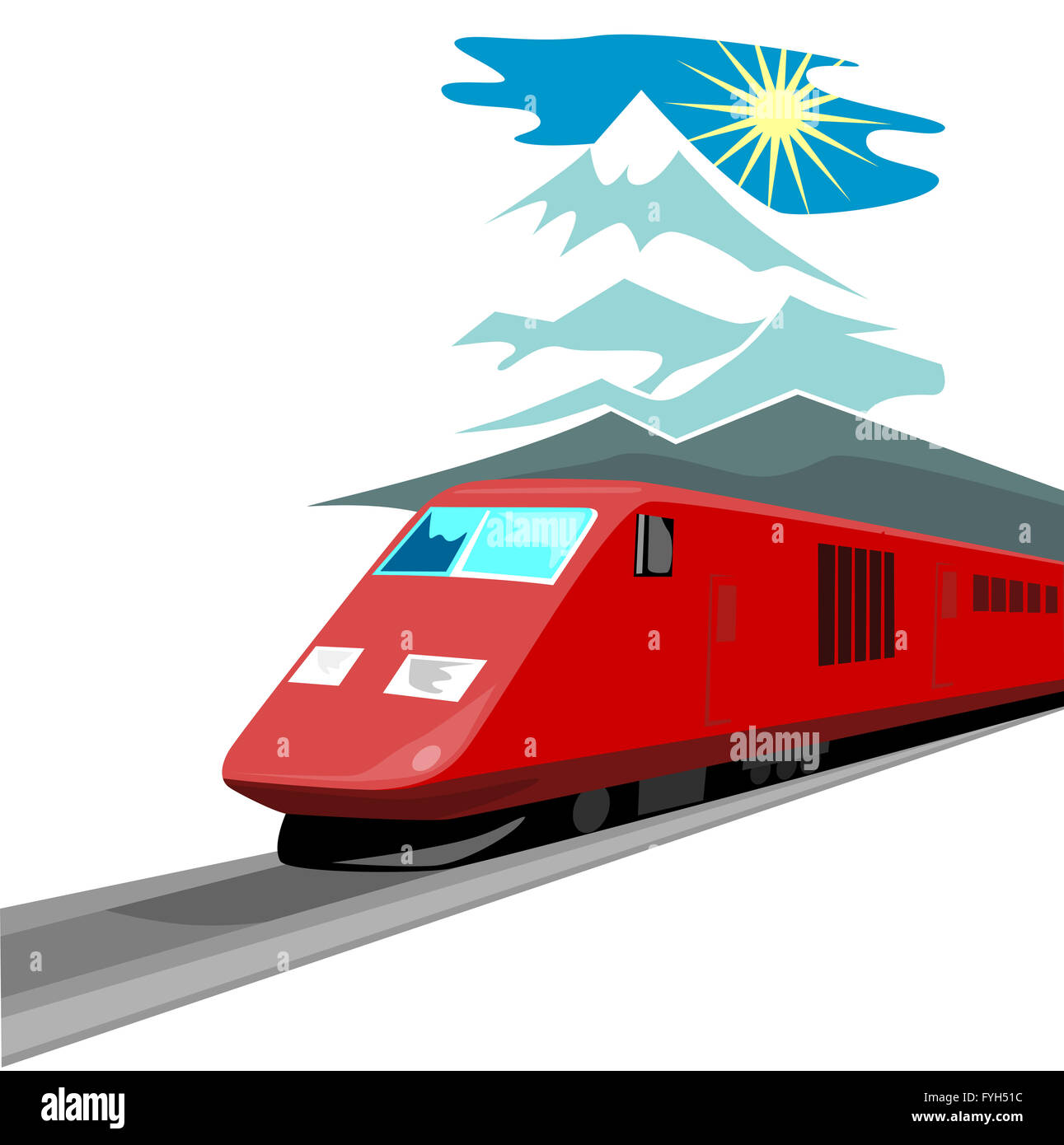 Diesel Train Retro Stock Photo - Alamy