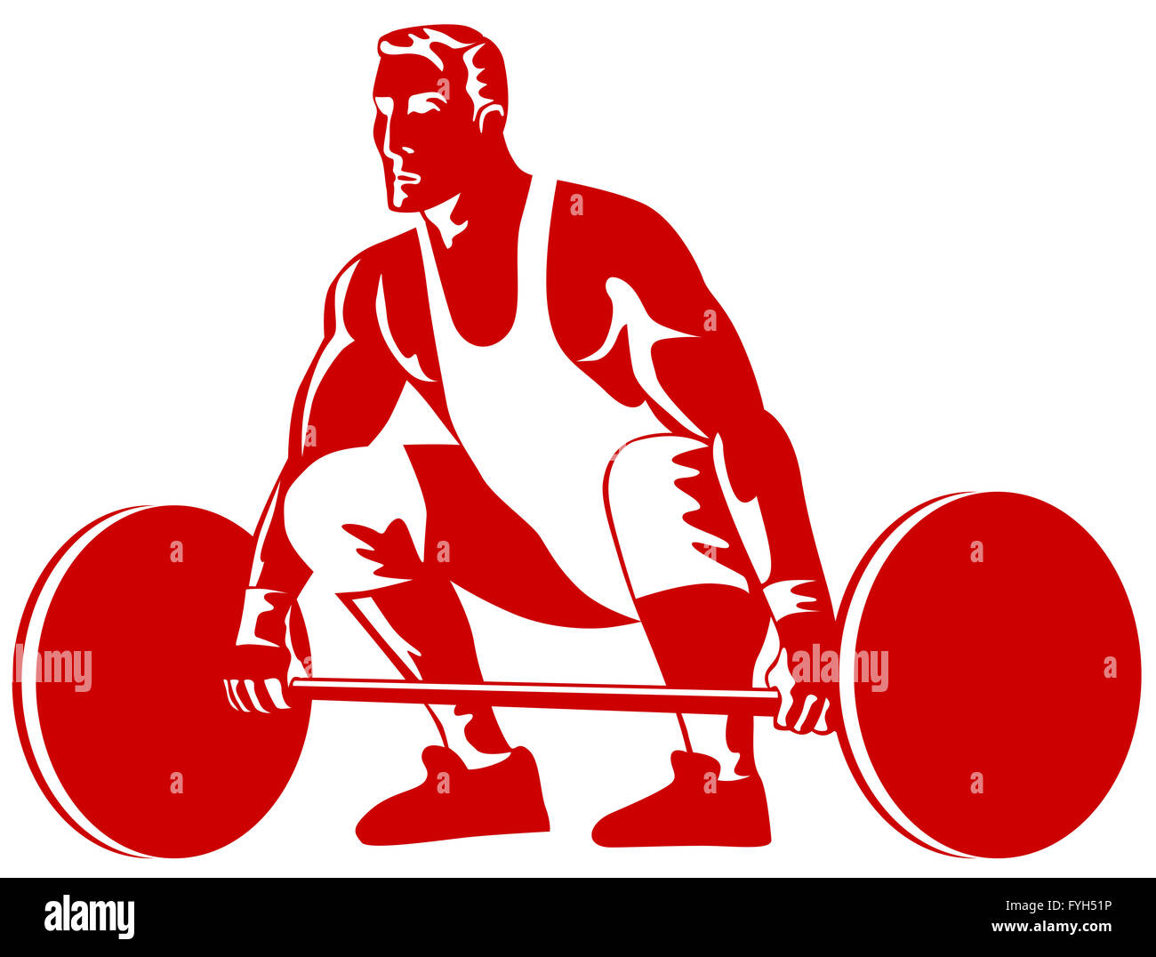Weightlifter Preparing to Lift Weights Stock Photo - Alamy