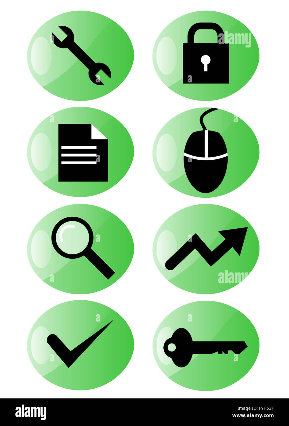 Web Icon Set Stock Photo - Alamy