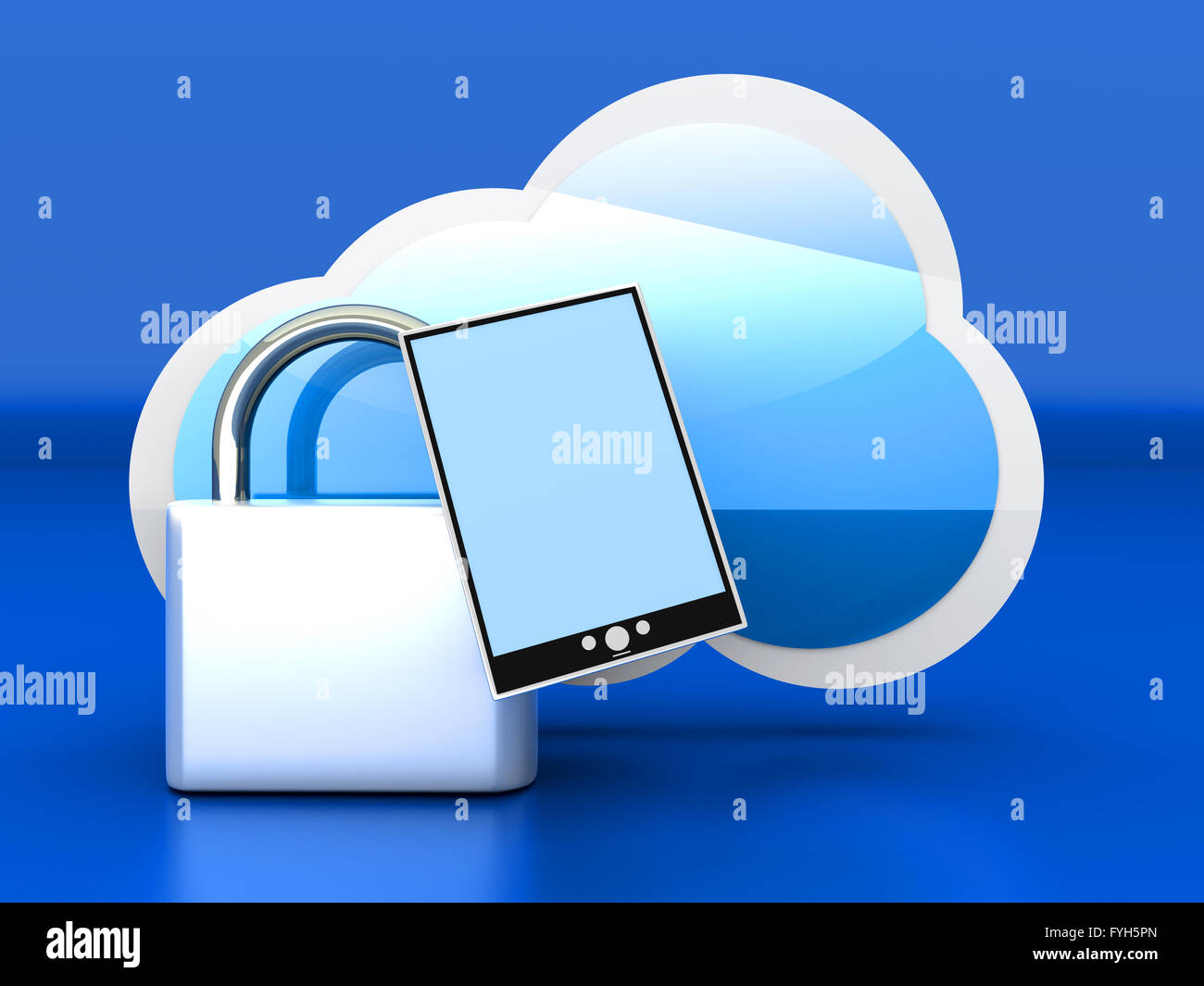 Secure tablet PC Cloud Stock Photo - Alamy