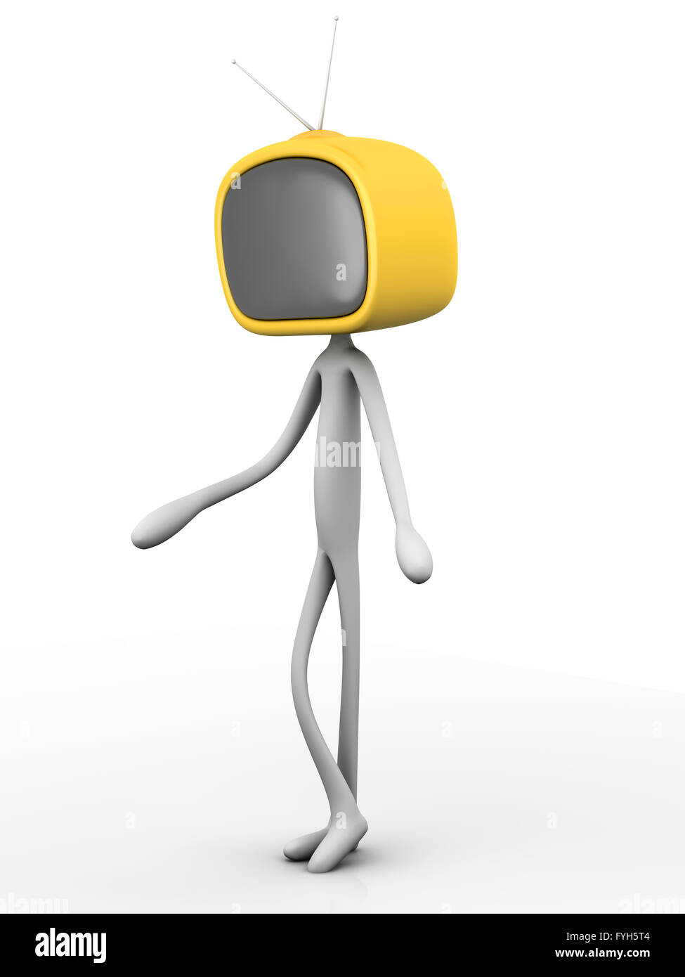 Figure with tv as head hi-res stock photography and images - Alamy
