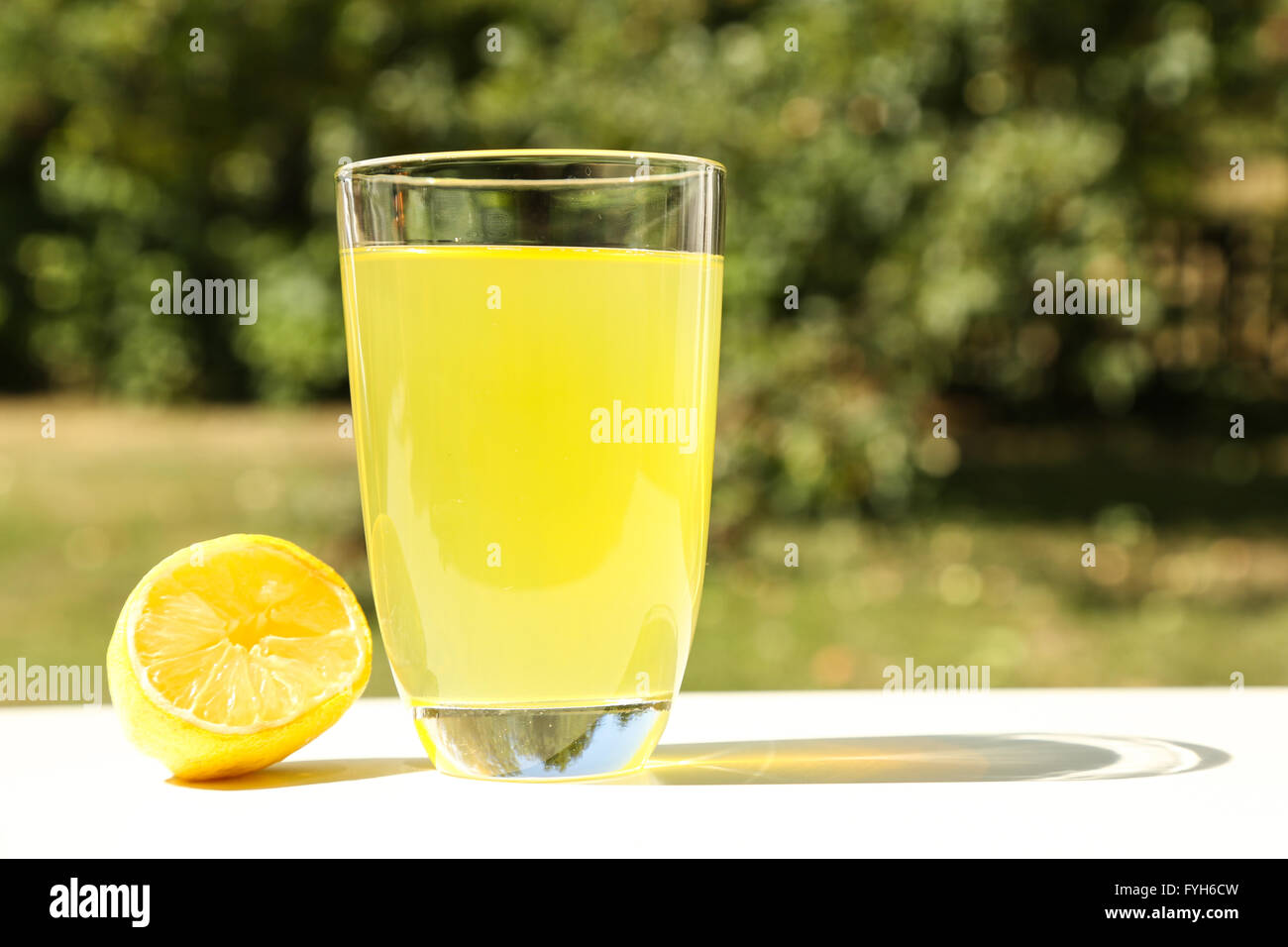 Natural Lemonade in the garden Stock Photo - Alamy