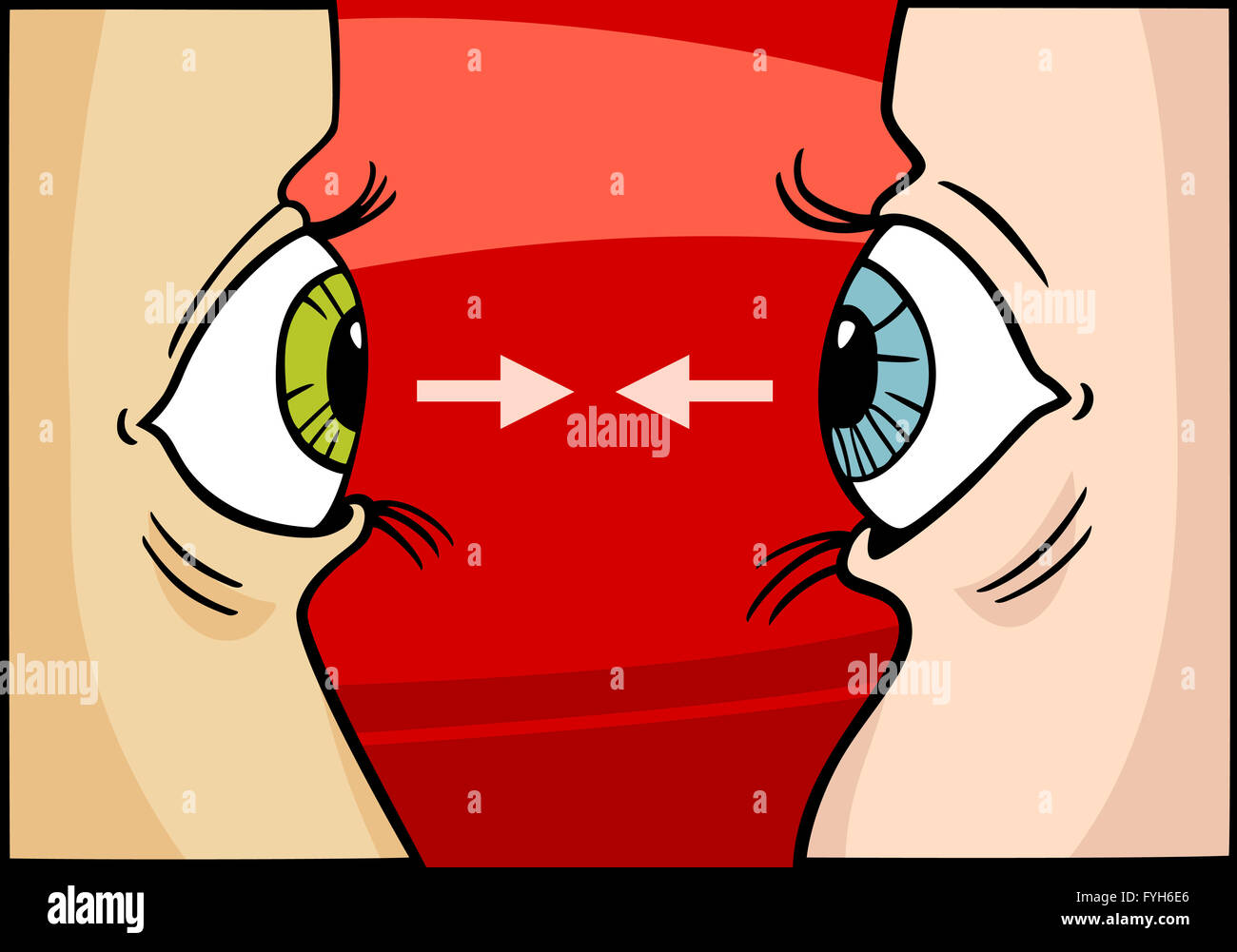 Cartoon staring man hi-res stock photography and images - Alamy