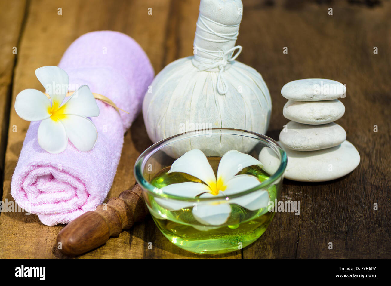 Spa massage set Stock Photo - Alamy