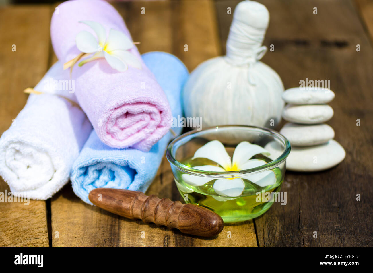 Spa massage set Stock Photo - Alamy