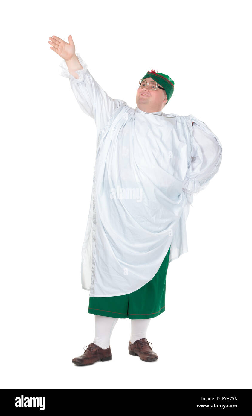 Funny fat man wearing German Bavarian clothes Stock Photo - Alamy