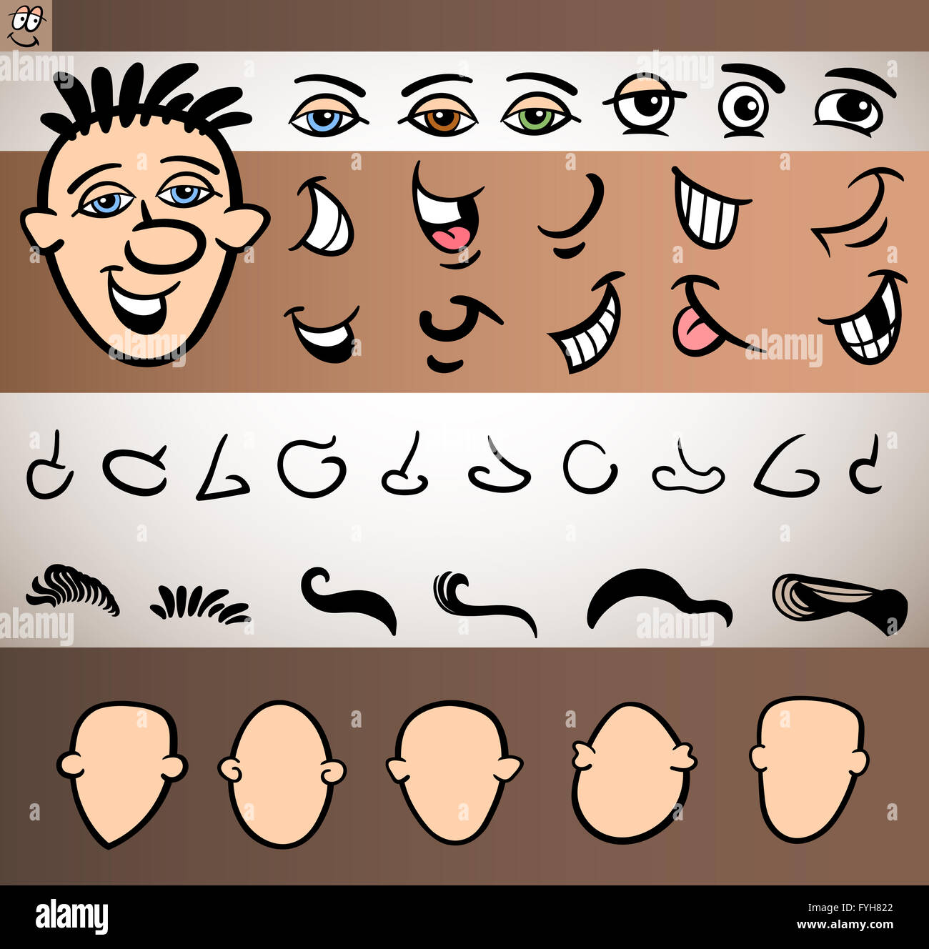 Face elements hi-res stock photography and images - Alamy