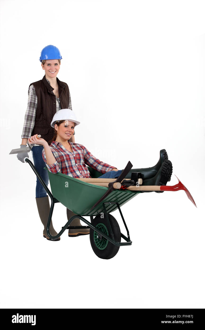 Pushing Wheelbarrow Builder High Resolution Stock Photography and ...