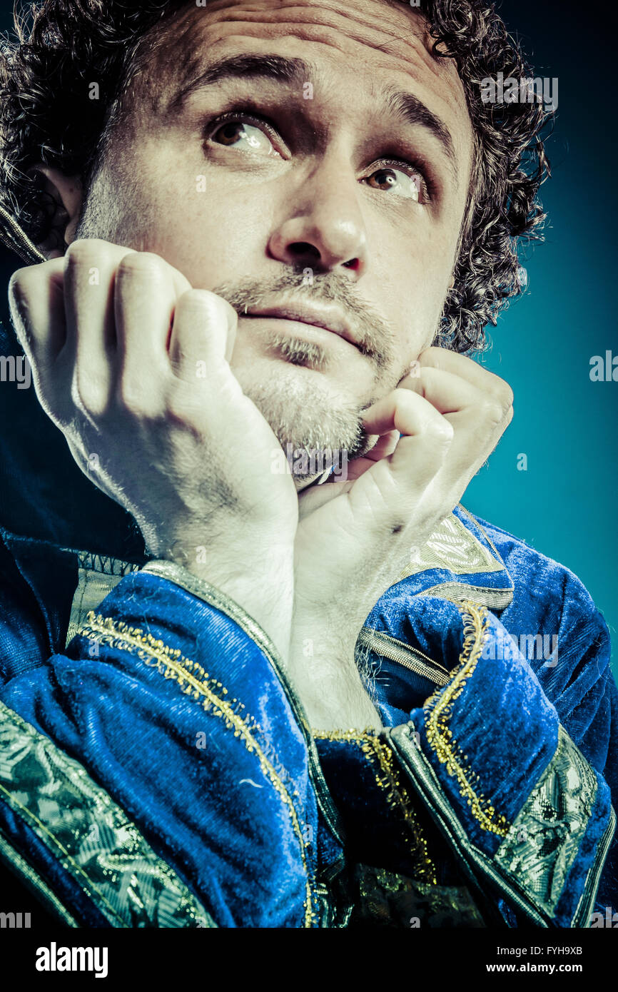 Blue prince, fairytale concept, funny fantasy picture Stock Photo - Alamy
