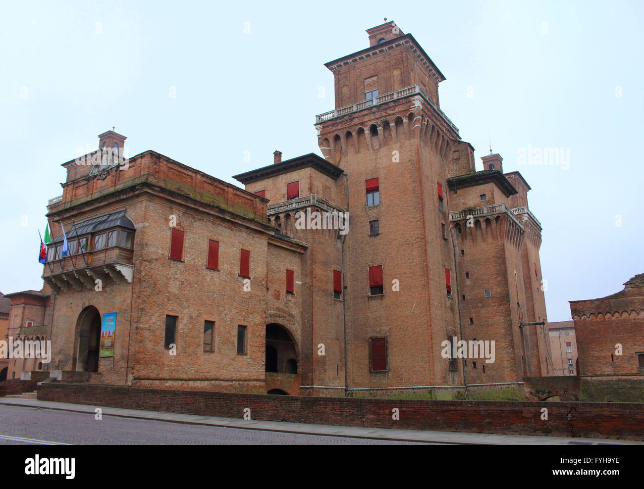 View of Castello Estense in Ferrara, Italy Stock Photo - Alamy