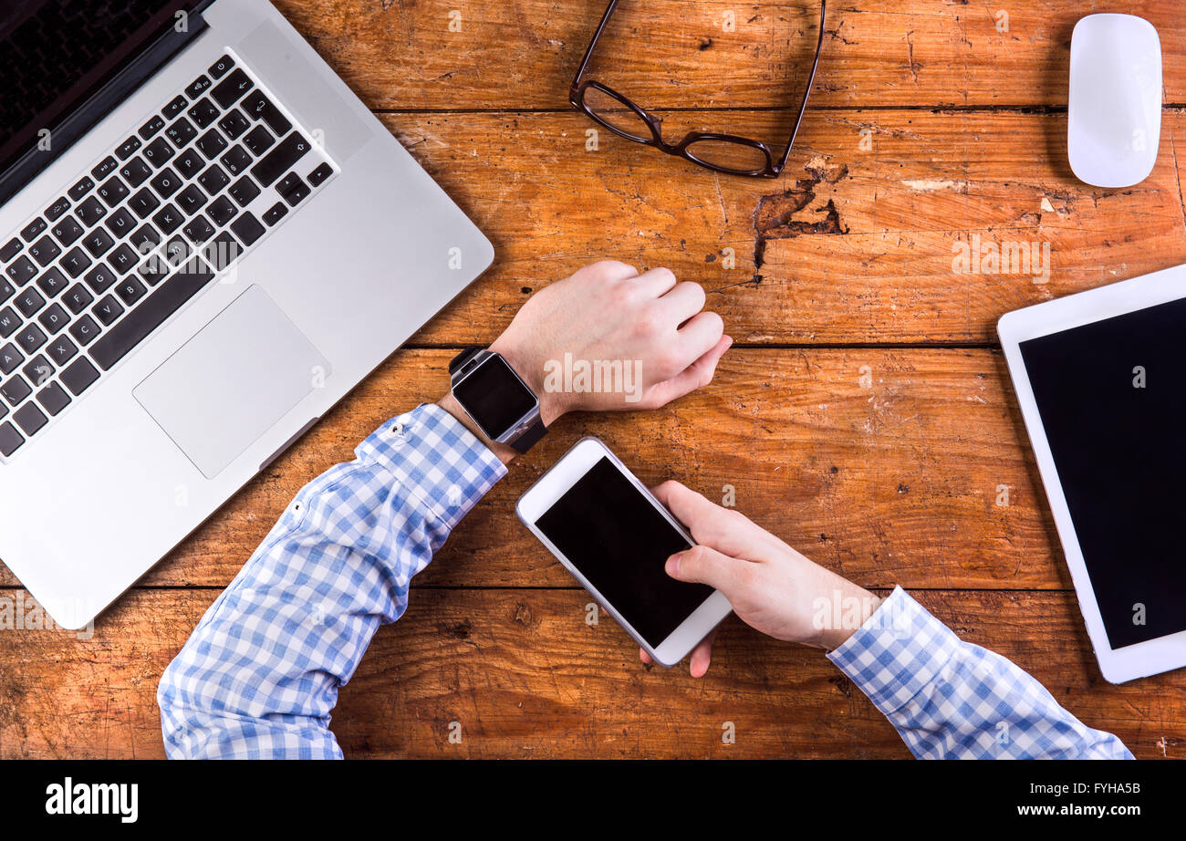 Smart phone tablet laptop smartwatch hi-res stock photography and ...